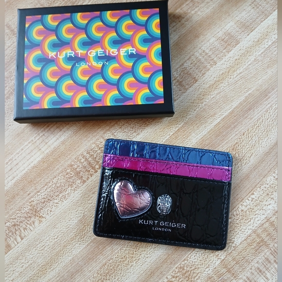Kurt Geiger | Bags | Kurt Geiger Nwot Metallic Quilted Heart With Box ...